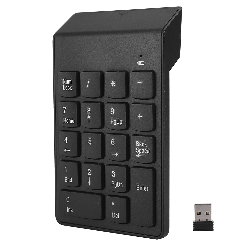 2.4G Wireless Mini Number Keyboard Portable Commercial 18-Buttons USB ...
