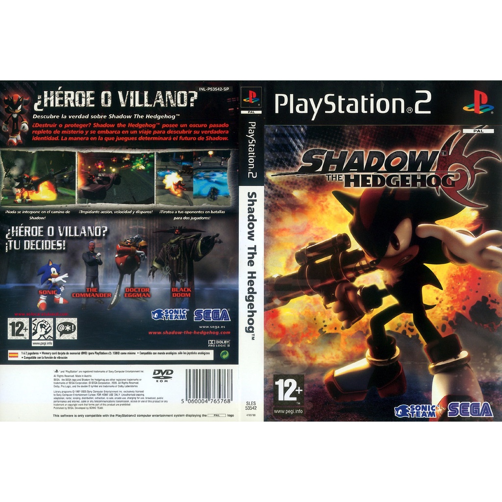 แผ่นเกมส์ PS2 Shadow the Hedgehog คุณภาพ ส่งไว | Lazada.co.th