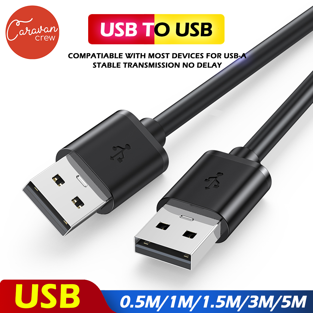 A# Caravan Crew USB Male to USB Male สายต่อพ่วง 0.5M 1M 1.5M 2M 3M ...