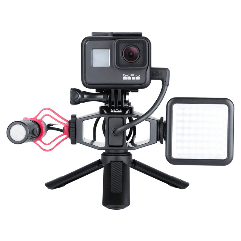 LG VIJIM GP-1 GoPro Vlogging Setup Bracket with 2 Cold Shoe Mic Mount ...