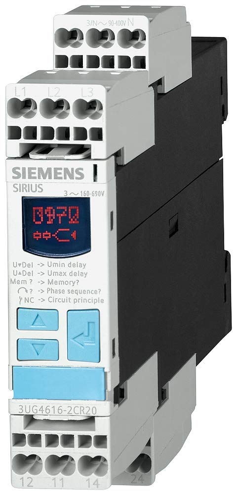 SIEMENS-3UG4618-1CR20 DIGITAL MONITORING RELAY FOR 3-PHASE VOLTAGE ...