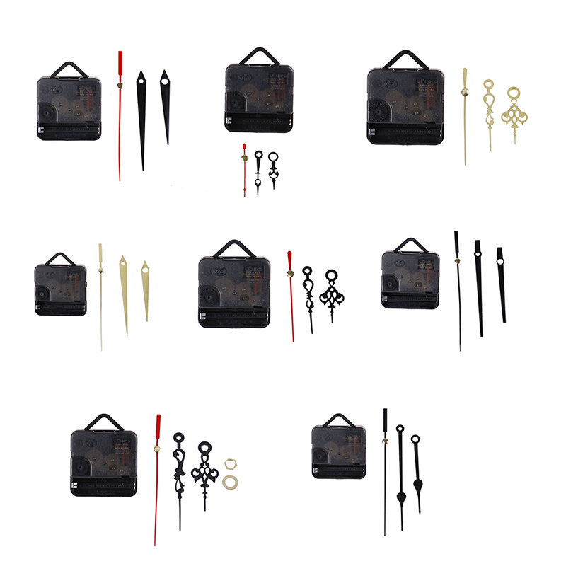 1 Set DIY Silent Wall Clock Quartz Needle Movement Black and Red Hands ...