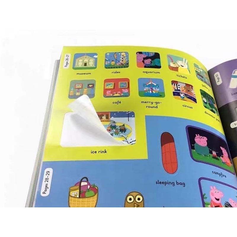 Peppa Pig 1000 First Words Sticker Book Aged 3-6 สมุดสติ๊กเกอร์เปปป้า ...