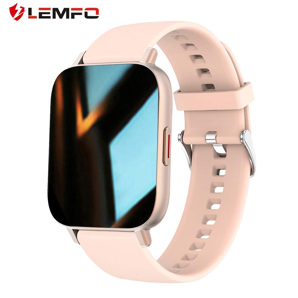 LEMFO I20M Smart Watch Women Bluetooth Calls Blood Oxygen 1.69" Full Touch Screen Smartwatch ...