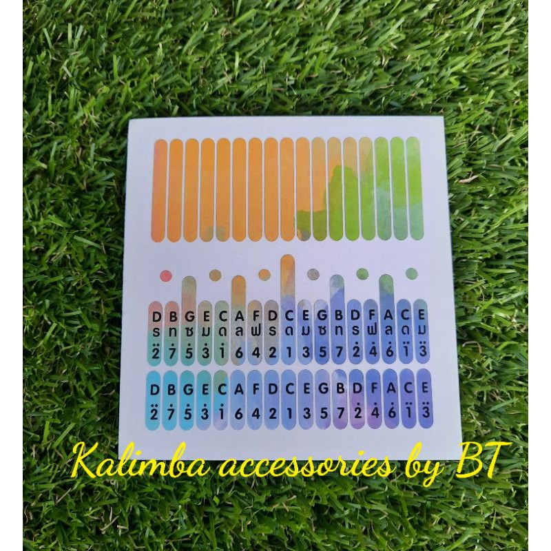 คาลิมบา ixkq02724 ????ลายใหม่ Sticker note kalimbaมีโน๊ตไทย key C 17 ...