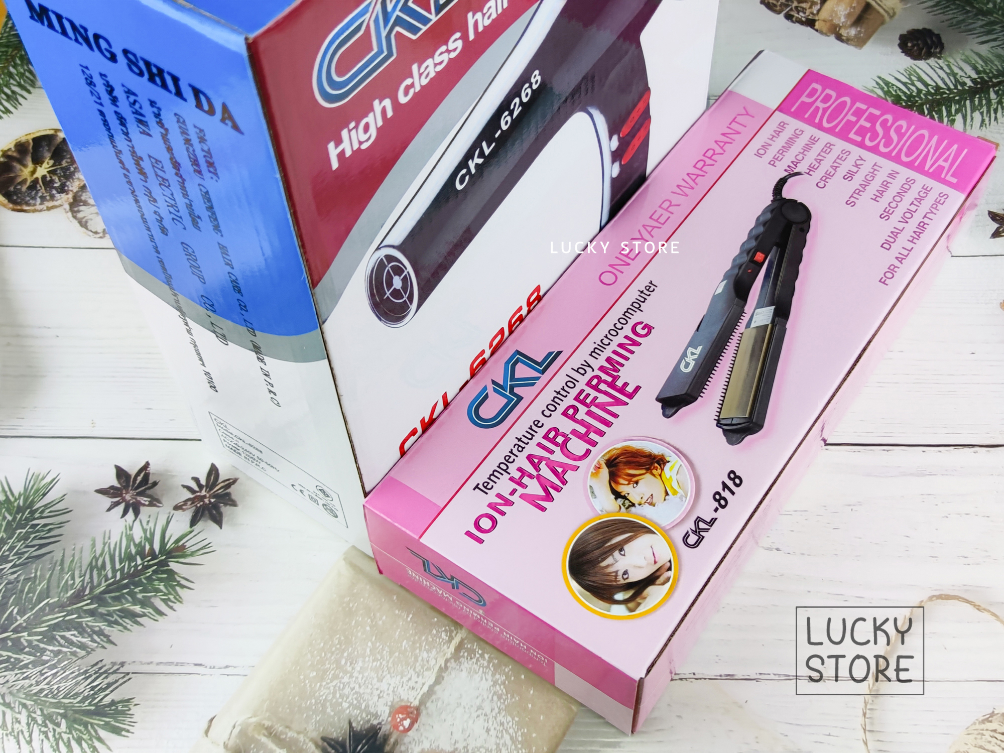 (แพ็กคู่สุดคุ้ม) ไดร์เป่าผม CKL 6268 เครื่องหนีบผม CKL 818 รุ่นที่ช่างร้านทำผมนิยมใช้ - Lucky ...
