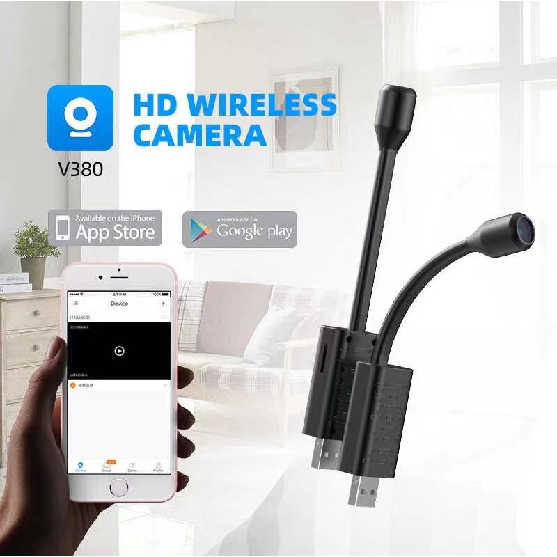 V380 กล้องวงจรปิด USB Mini Spy Camera กล้องจิ๋ว HD780P Wi-fi ภาพเสียงคมชัด กล้องขนาดเล็ก ดูผ่าน ...
