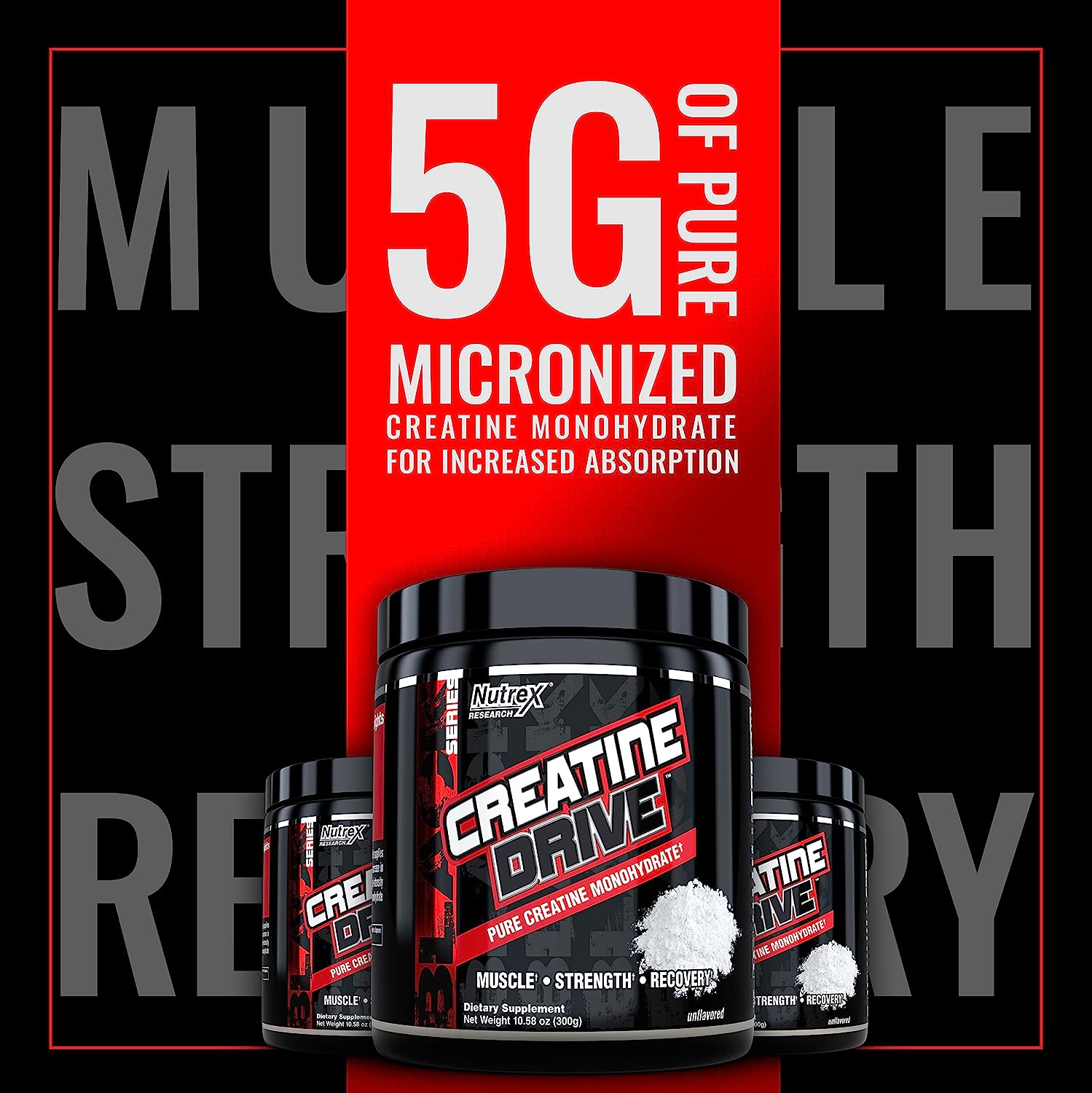 Nutrex Research Ultra Pure Creatine Monohydrate Powder - 300 g 60 ...