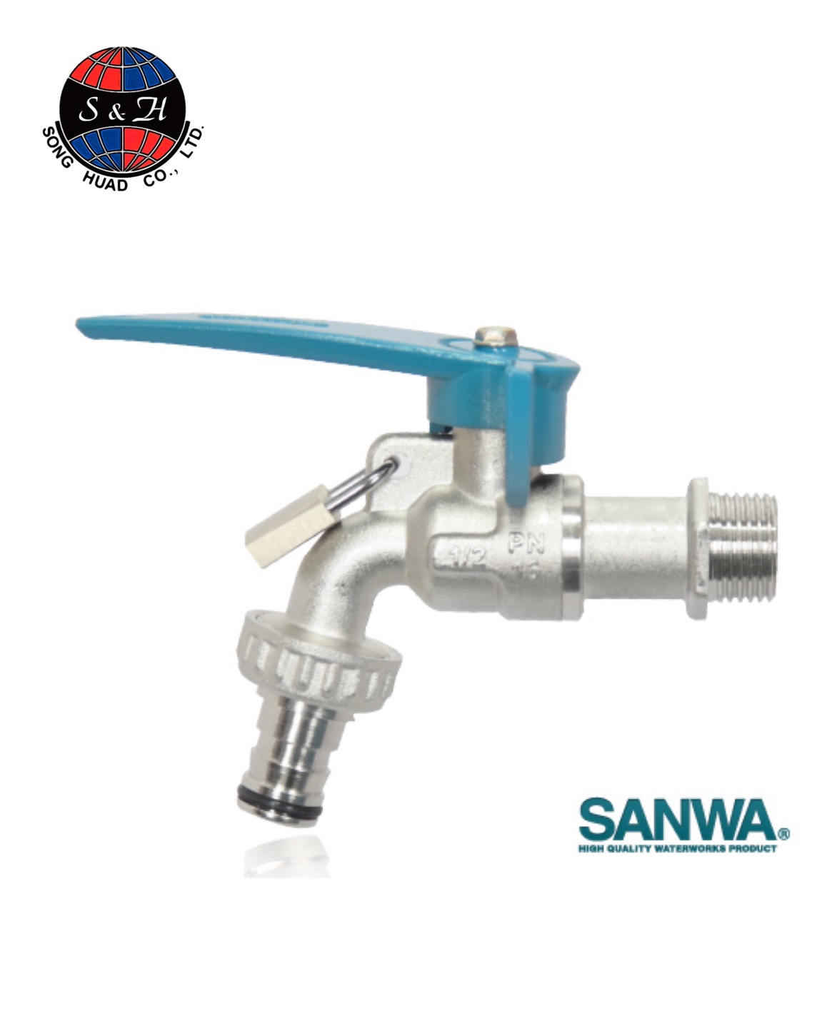 Sanwa ก๊อกบอลสนามล็อคกุญแจ ซันวา หัวก๊อกน้ำล็อคได้ 4หุน(1/2 ) ของแท้100% | Lazada.co.th