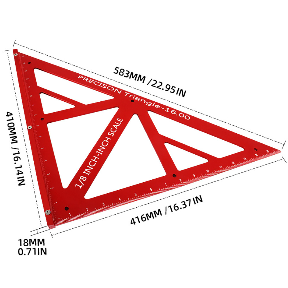 Aluminum Rafter Square Carpenter Inch Speed Square Ruler Woodworking ...