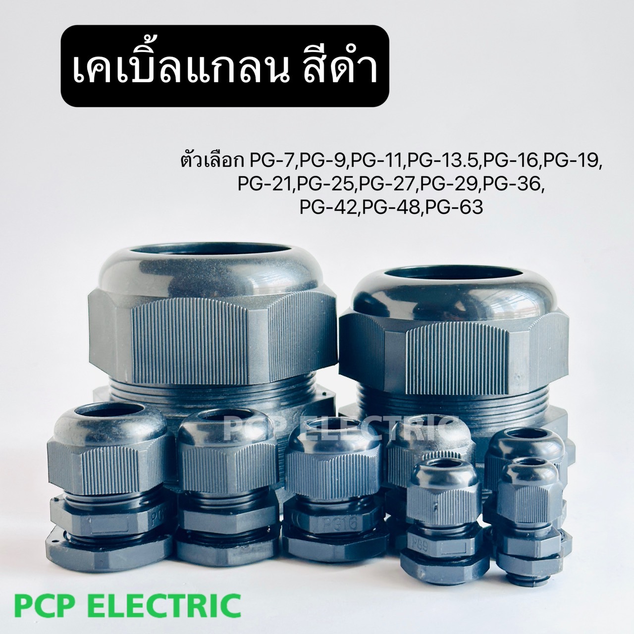 PG11 เคเบิ้ลแกลน ไนล่อน Cable Gland IP68 50 ชิ้น - Power tech - ThaiPick