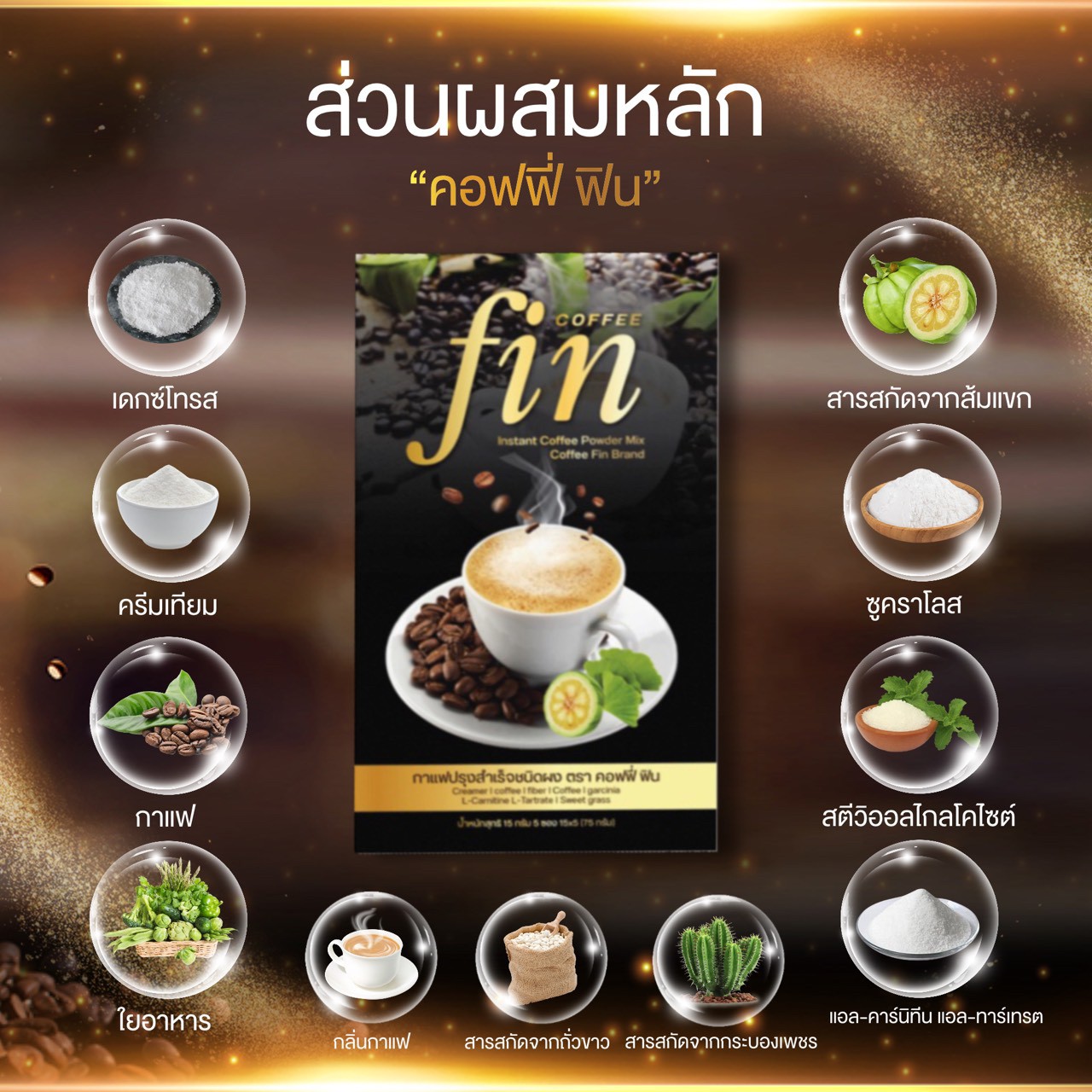 กาแฟ ลดน้ำหนัก Lfin coffree fin กลิ่นหอม ทานง่าย สายดื้อเอาอยู่ ลดจัด ...