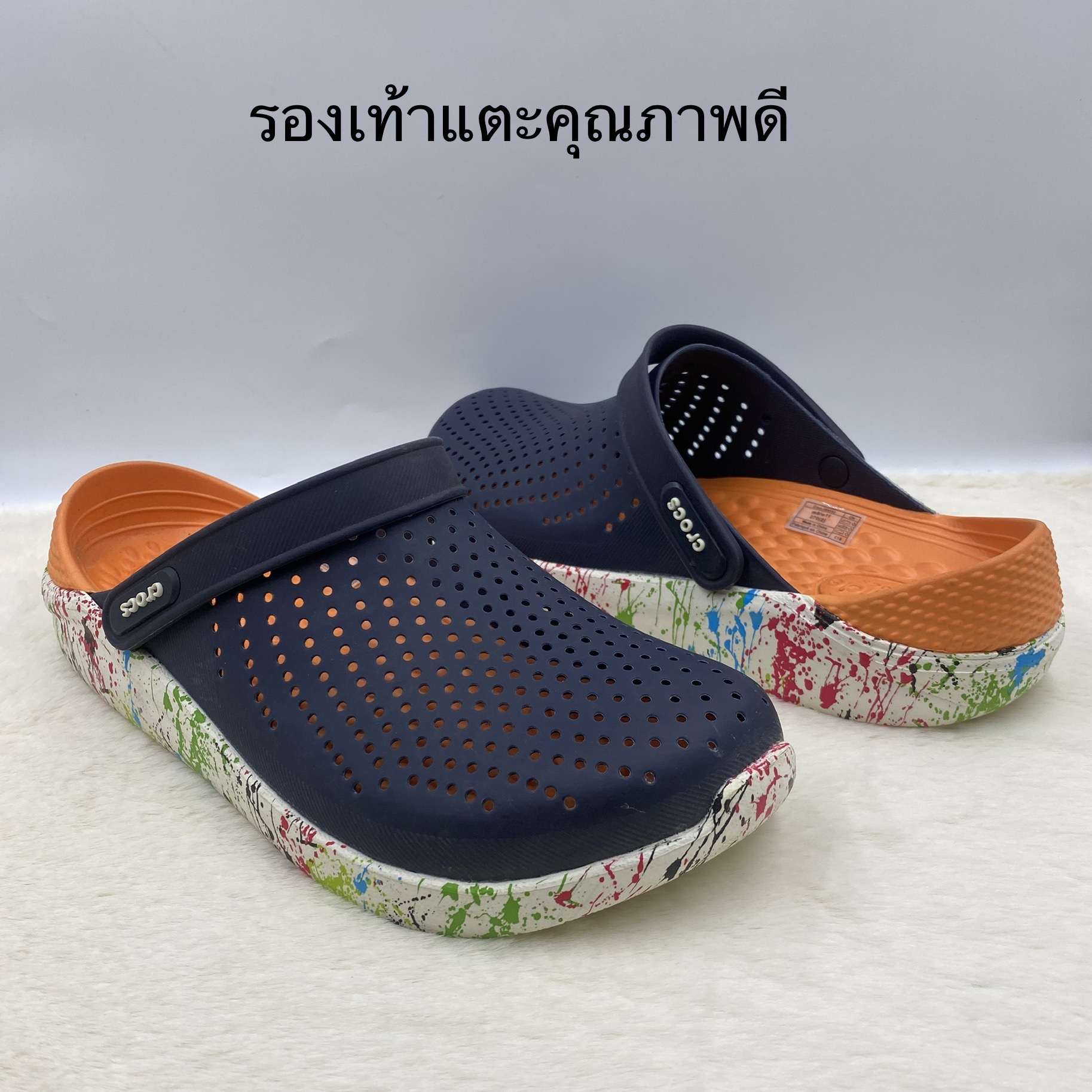 รองเท้าcrocsของผู้ชาย ลายมาใหม่ งานสวย ราคาไม่แพง เบานุ่มใส่สบาย งานสวย ...