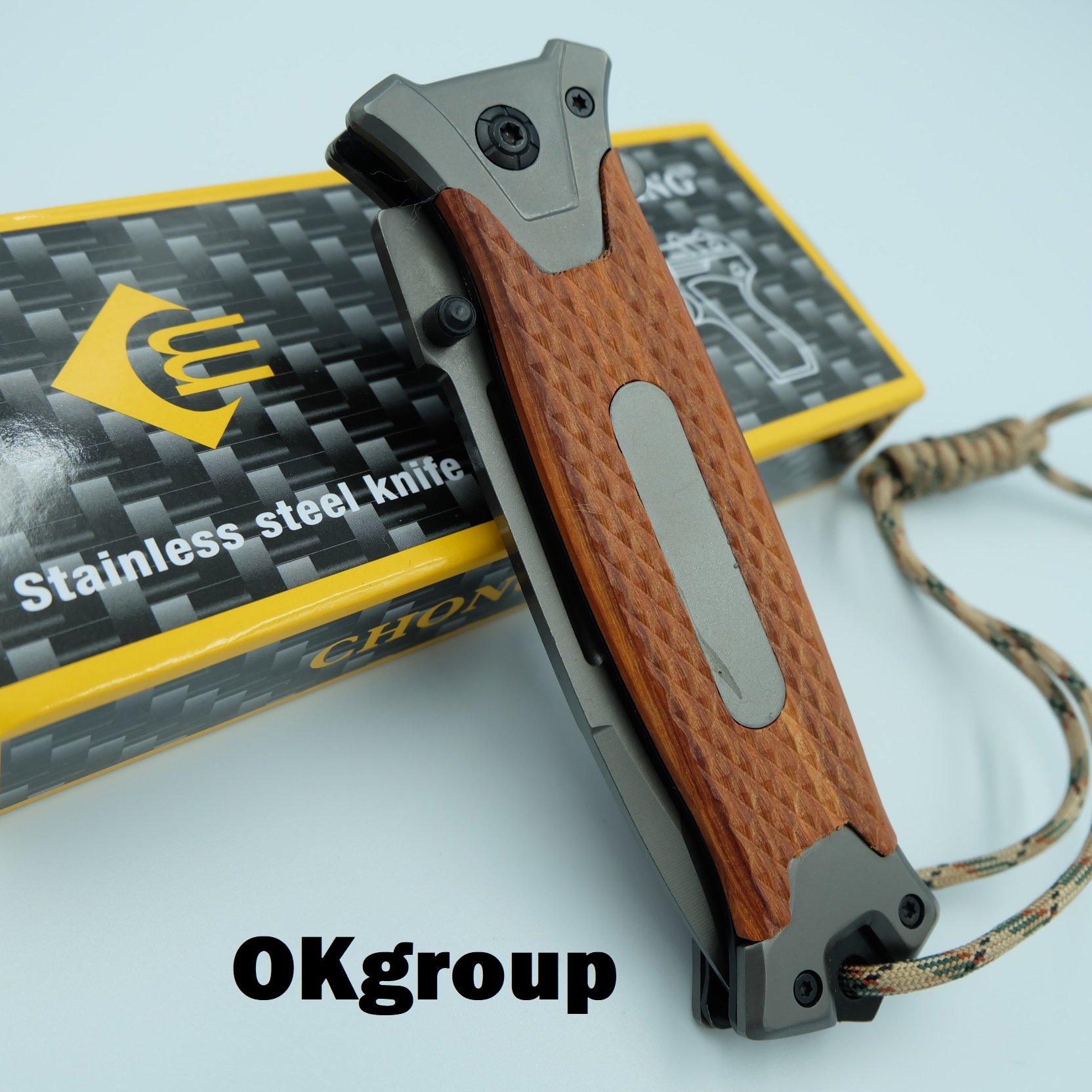 OKgroup CM008-NC Folding knife CHONGMING Knife มีดพับ มีดพกพา มีดพกเดิน ...