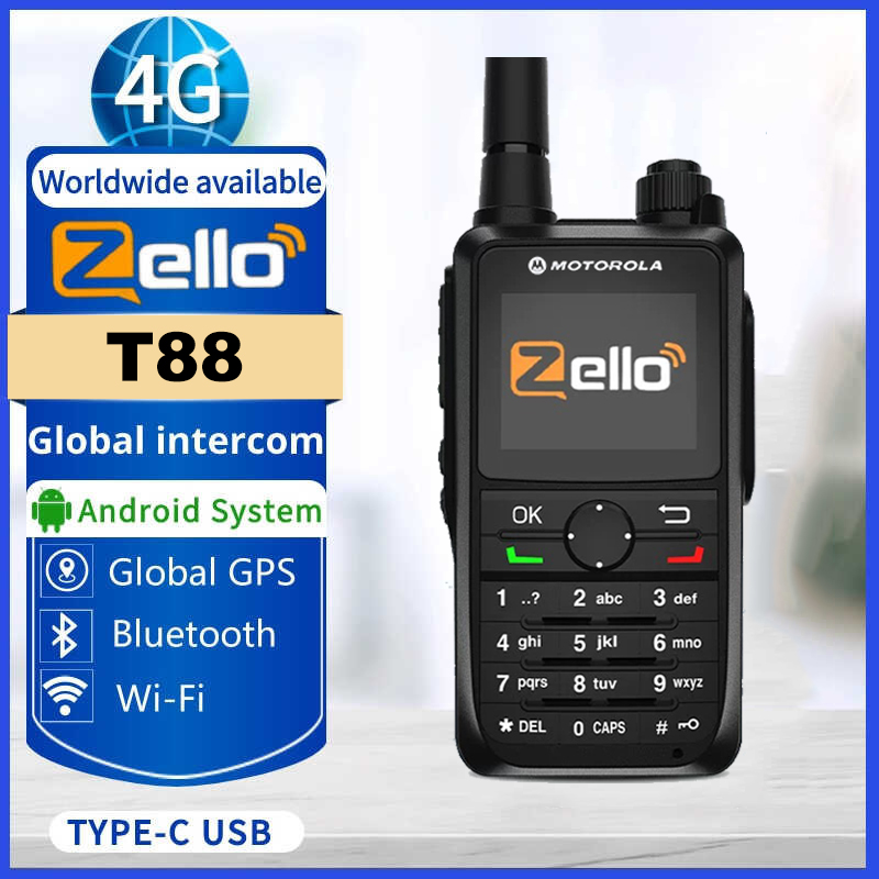 Motorola Zello วิทยุสื่อสาร T88 Plus 6800mAH การสื่อสารทางไกล 5000KM ...