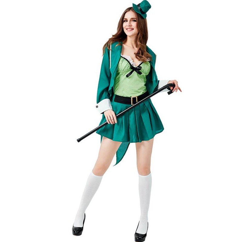 Halloween Irish Leprechaun Family Cosplay Green Suit St.Patrick'S ...
