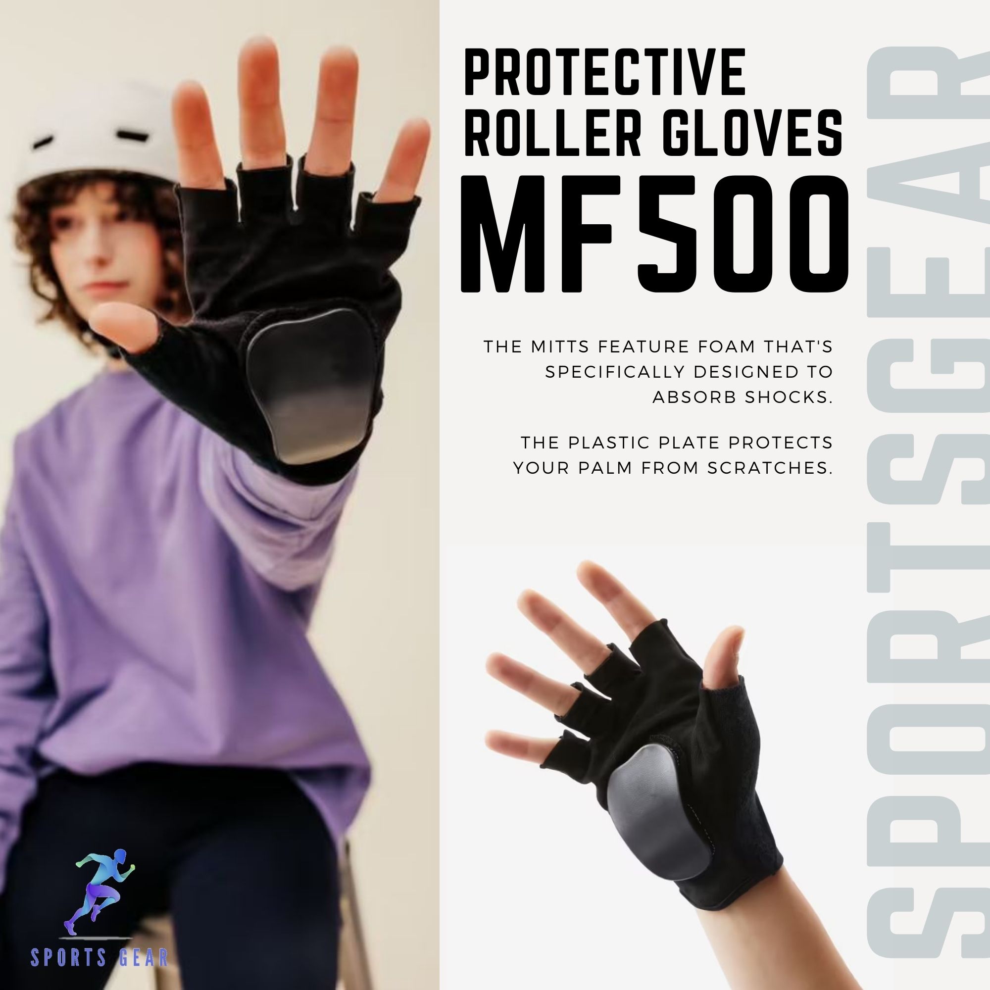 OXELO ถุงมือป้องกัน สำหรับใส่เล่นเสก็ตรุ่น MF900 ( Protective Roller ...
