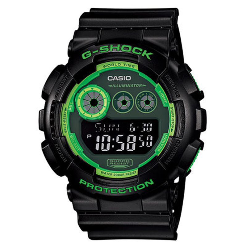 เป็นต้นฉบับ G-Shock GD120 นาฬิกาข้อมือผู้ชายแบบสปอร์ตแสดงเวลาแบบคู่ 200 ...