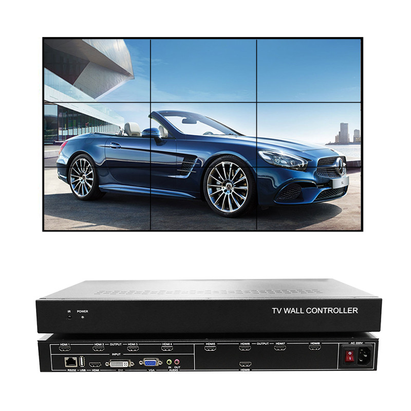 HD 3X3 TV Wall 1 In 9 Out LCD TV Splicing Box 9จอภาพตัวประมวลผลต่อเข้า ...