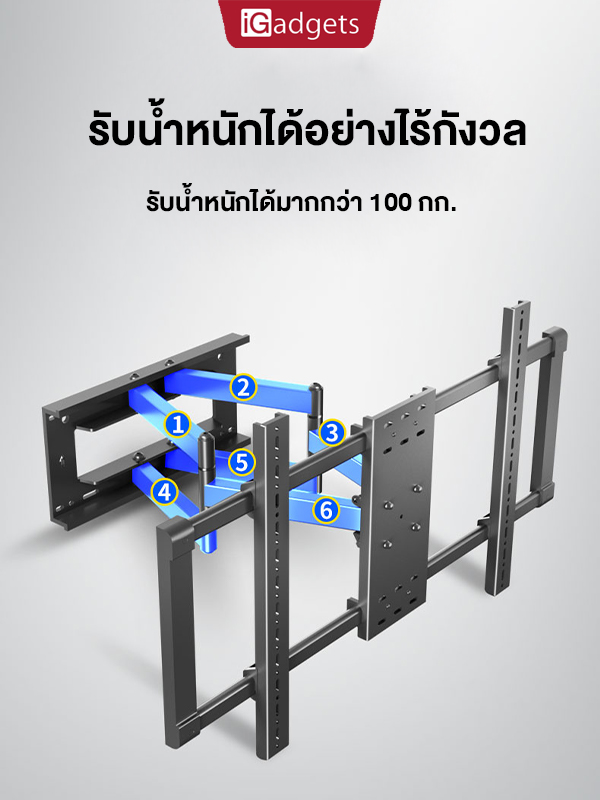 iGadgets ขาแขวนทีวี ทีวีติดผนัง ปรับหมุนซ้ายขวาได้ก้ม-เงยได้15องศา 14 ...