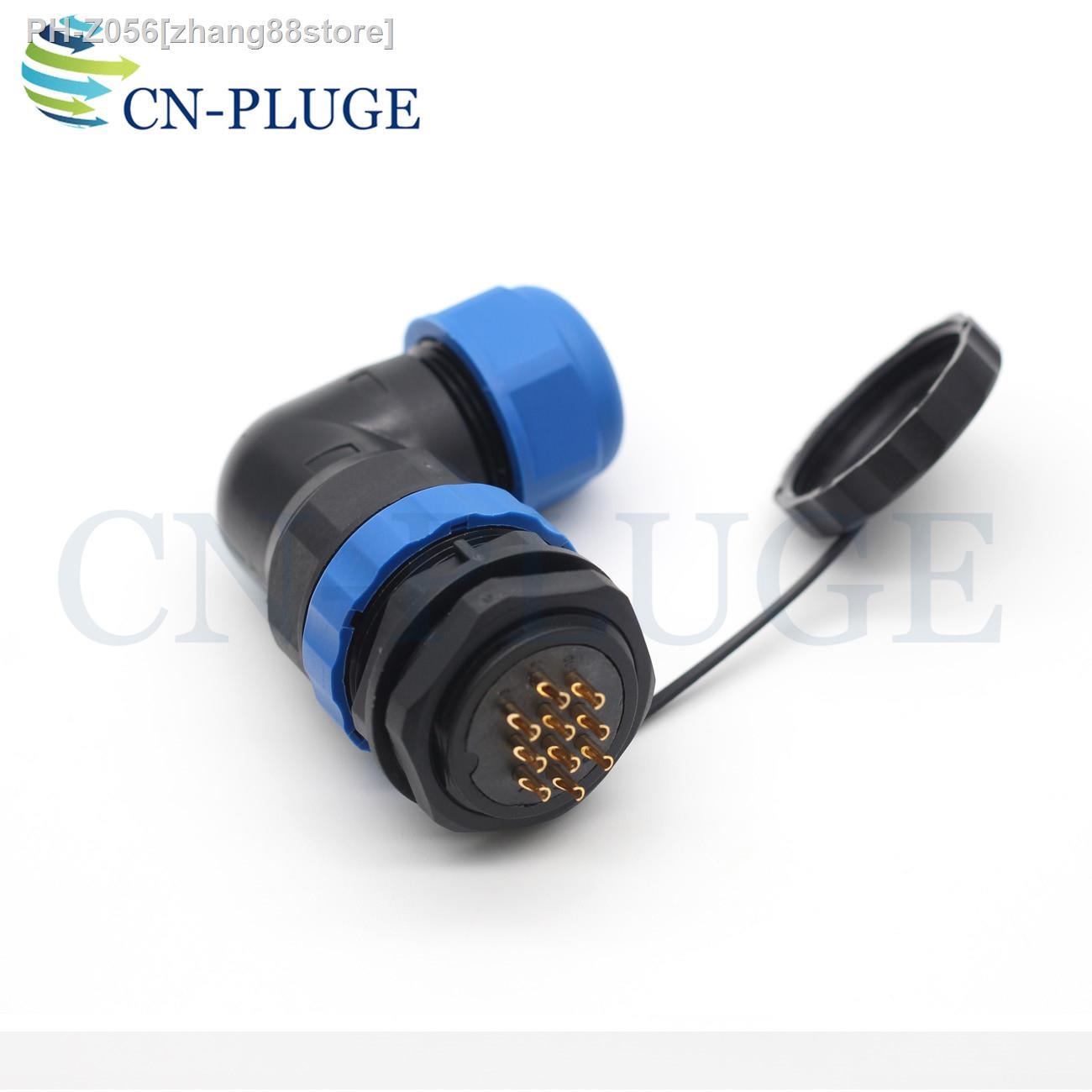 SD28 Type 10-Pin Rectangular Plug 28mm Rear Nut Panel Mounting Socket ...