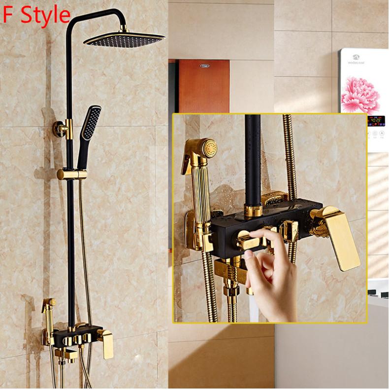 European Style Shower Full Brass Shower Showerhead Set Bathroom Shower ...