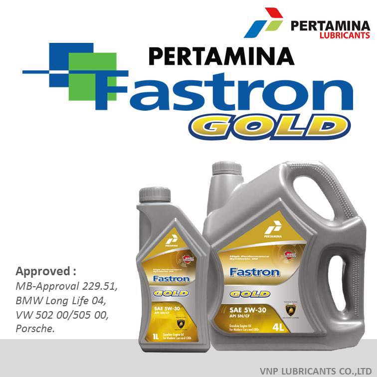 น้ำมันเครื่องสังเคราะห์แท้100 Pertamina Fastron Gold 5W30 ขนาด 1 ลิตร ...
