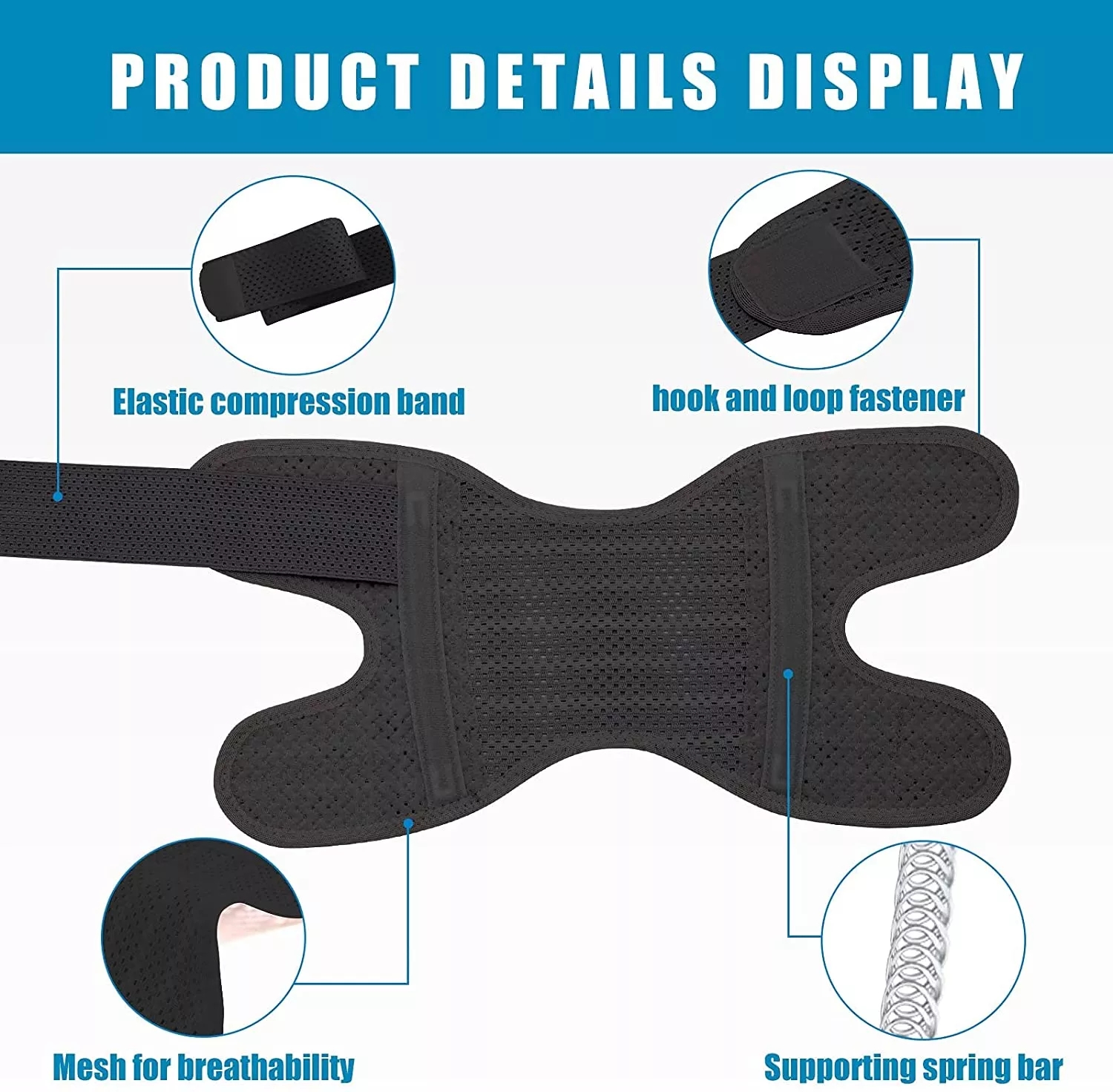 NEENCA Knee Brace 2 Pack Adjustable Compression Knee Support Brace for ...