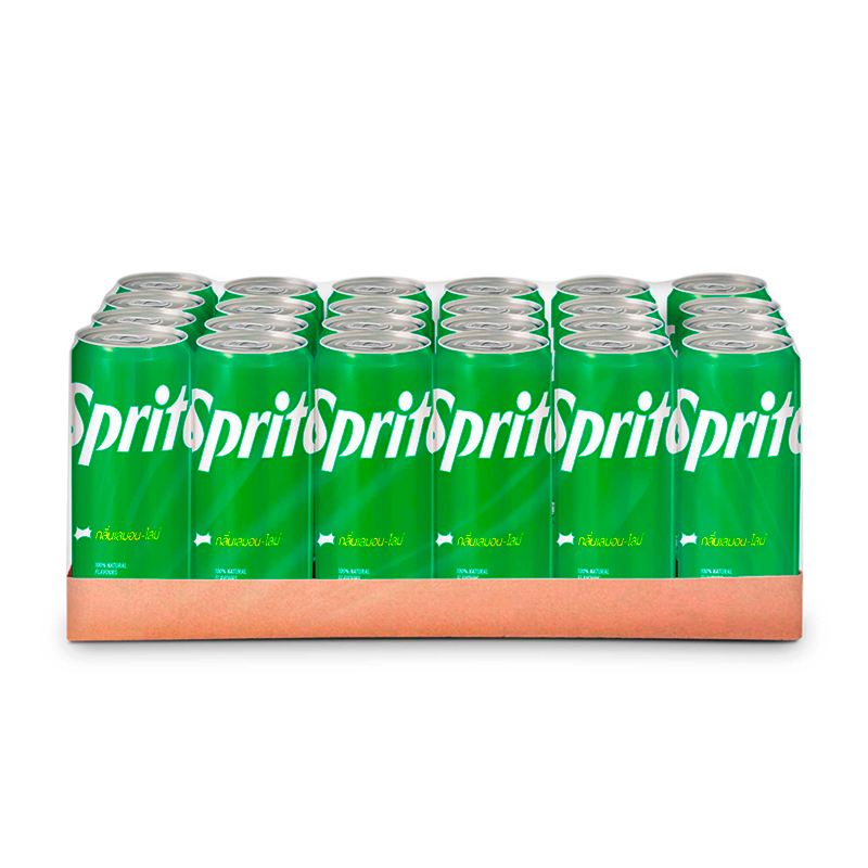 สไปรท์ น้ำอัดลม 325 มล. 24 กระป๋อง Sprite Soft Drink Original 325ml ...