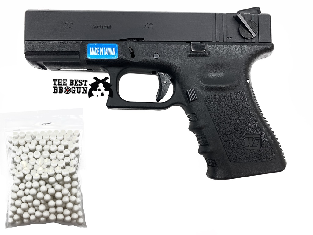ปืนบีบีกันอัดแกส WE Glock 23 Gen3 สีดำ สามารถปรับได้ 2 โหมดคือ Semi ...