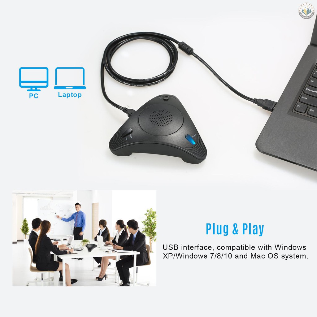 IN STOCK USB Conference Computer Microphone VOIP Omnidirectional ...