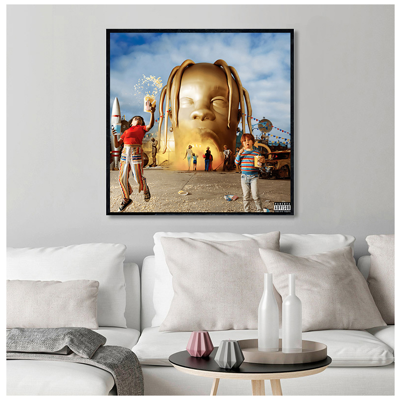 Posters and Prints Travis Scott Astroworld 2018 Rap Music Album Cover ...