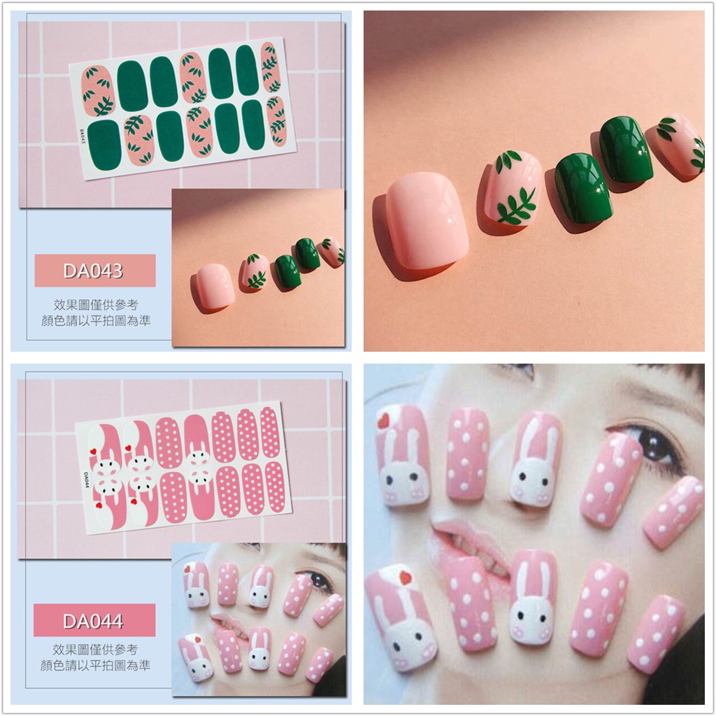 DA Nail sticker motif sticker kuku stiker kuku nail stiker glitter ...