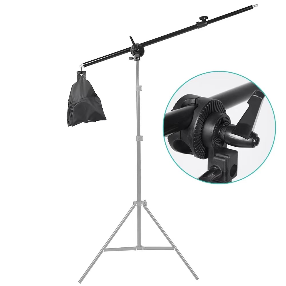 Photo Studio Overhead Boom Arm ขาตั้งไฟด้านบนพร้อมหัวจับสำหรับ Softbox ...