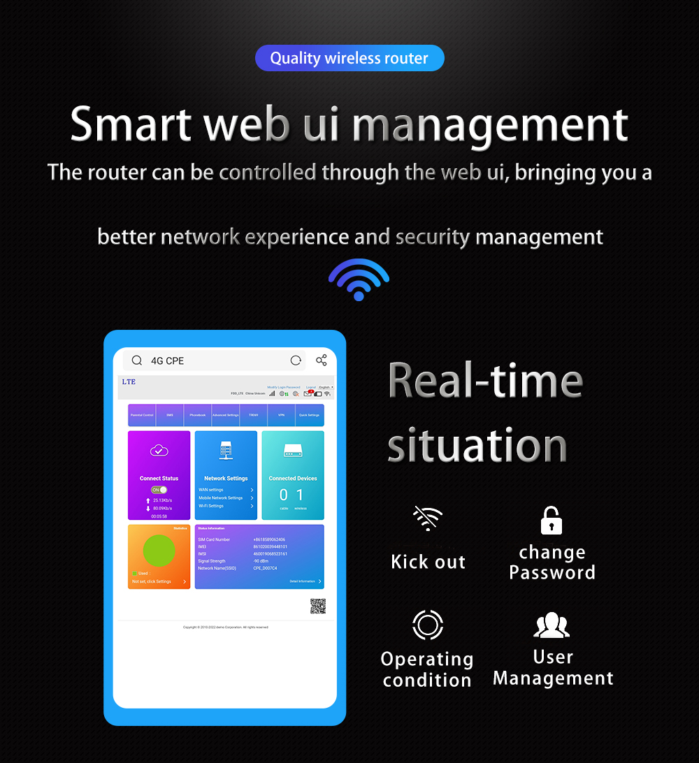Unlock 4G VoLTE Wifi Router VPN Wireless Modem Voice Call Broadband ...