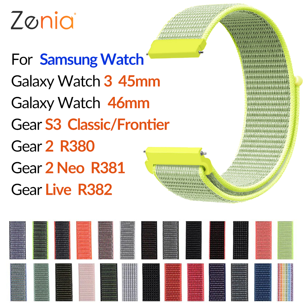 Zeniaสายรัดนาฬิกาข้อมือไนล่อนสปอร์ต,ความกว้าง22มม. สายนาฬิกาข้อมือ ...