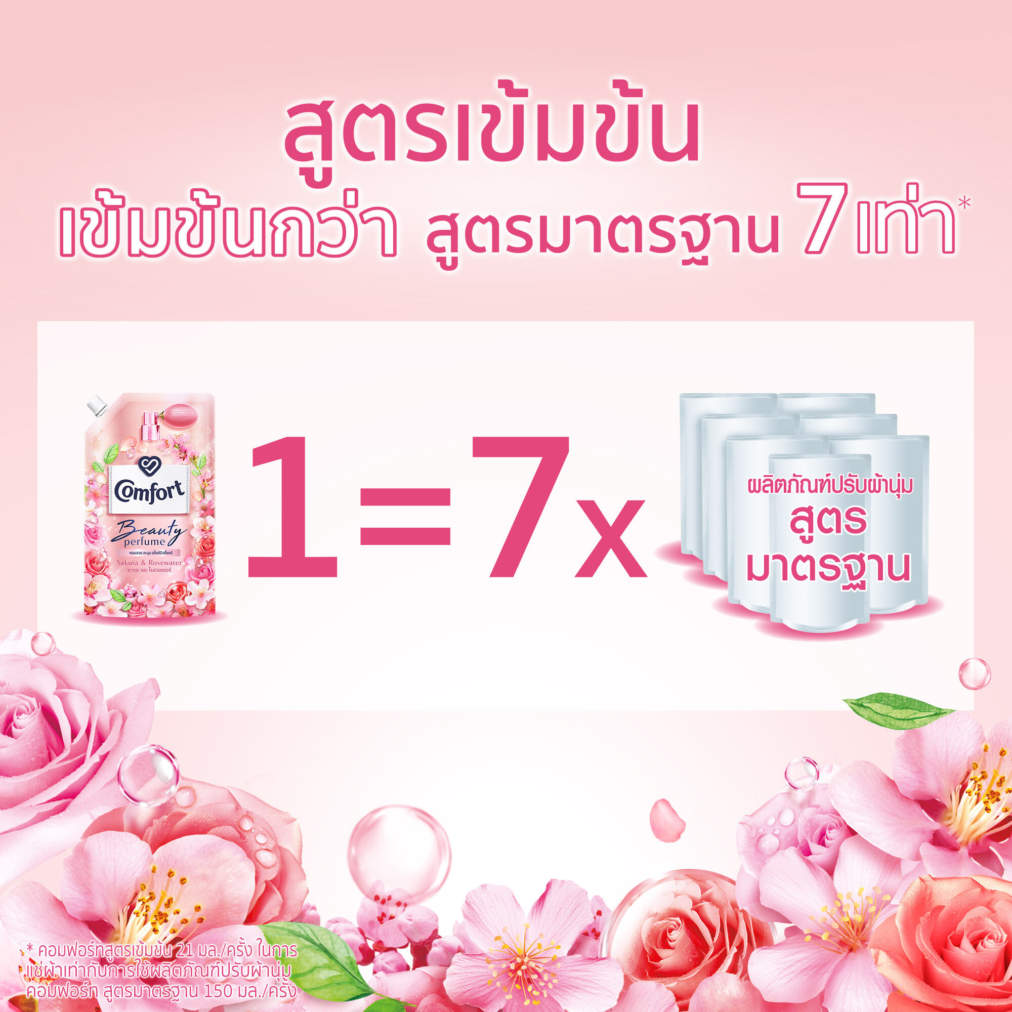 คอมฟอร์ท บิวตี้ เพอร์ฟูม กลิ่นซากุระและโรสวอเตอร์ 490 มล. Comfort Beauty Perfume Sakura ...