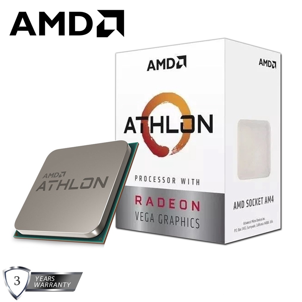 CPU (ซีพียู) AMD AM4 ATHLON 3000G WITH RADEON VEGA3 GRAPHICS | Lazada.co.th