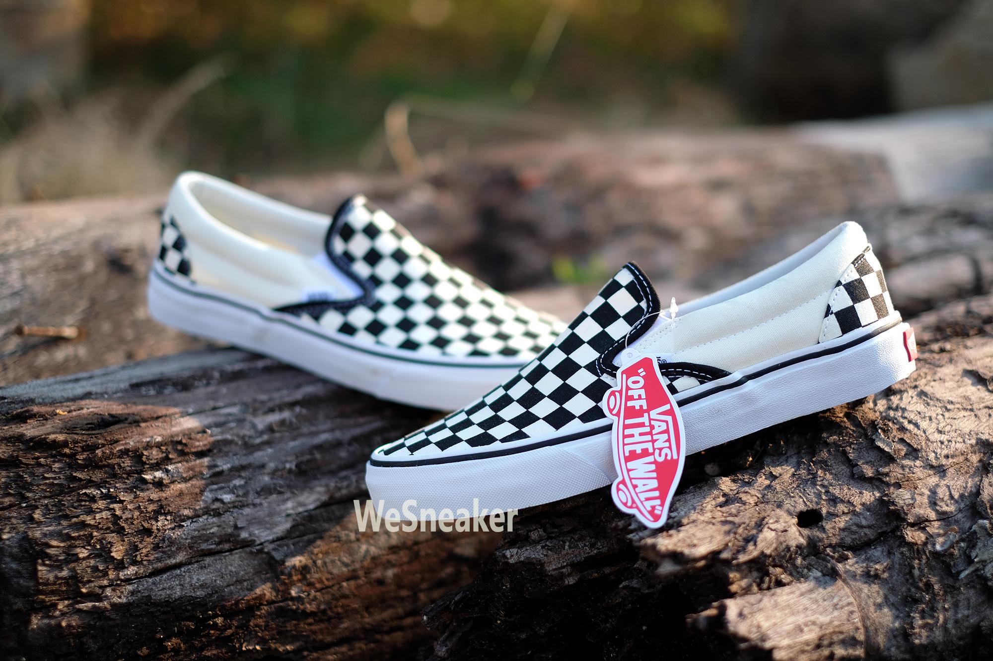 VANS Slip On - Checkerboard Black Off White - WeSneaker - ThaiPick