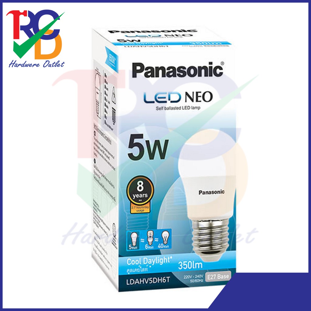 Panasonic E27 หลอดไฟ 5W - Hardware Outlet - ThaiPick
