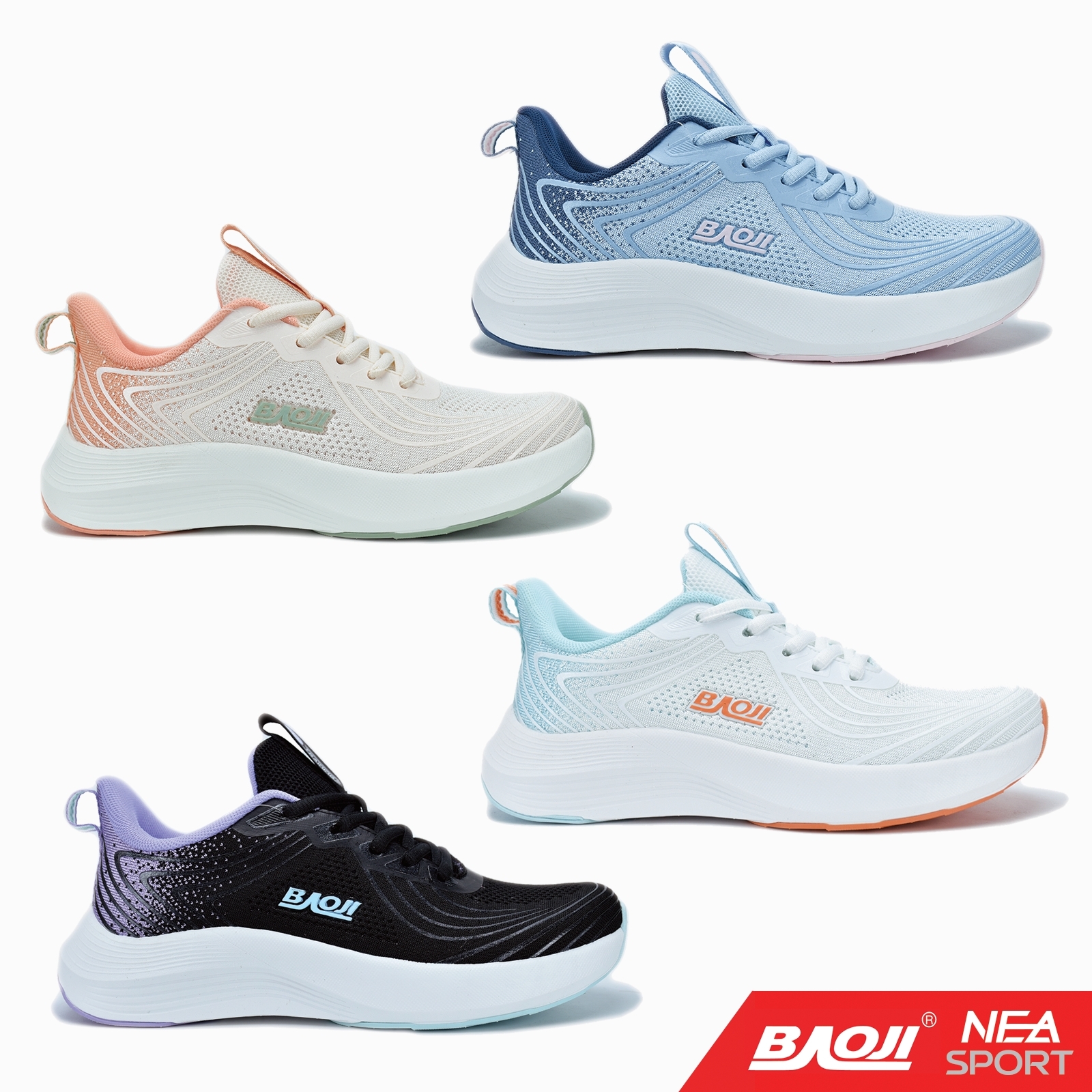 Baoji 1043 รองเท้าผ้าใบ ผู้หญิง บาโอจิ แท้ - NEA SPORT - ThaiPick