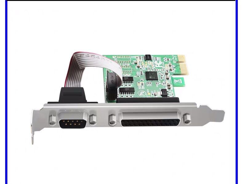 การ์ด pci express X1( PCI-E ) to DB9 (RS232,Serial) 1 พอร์ต+ 1 DB25 Parallel 1 พอร์ต +Driver ...