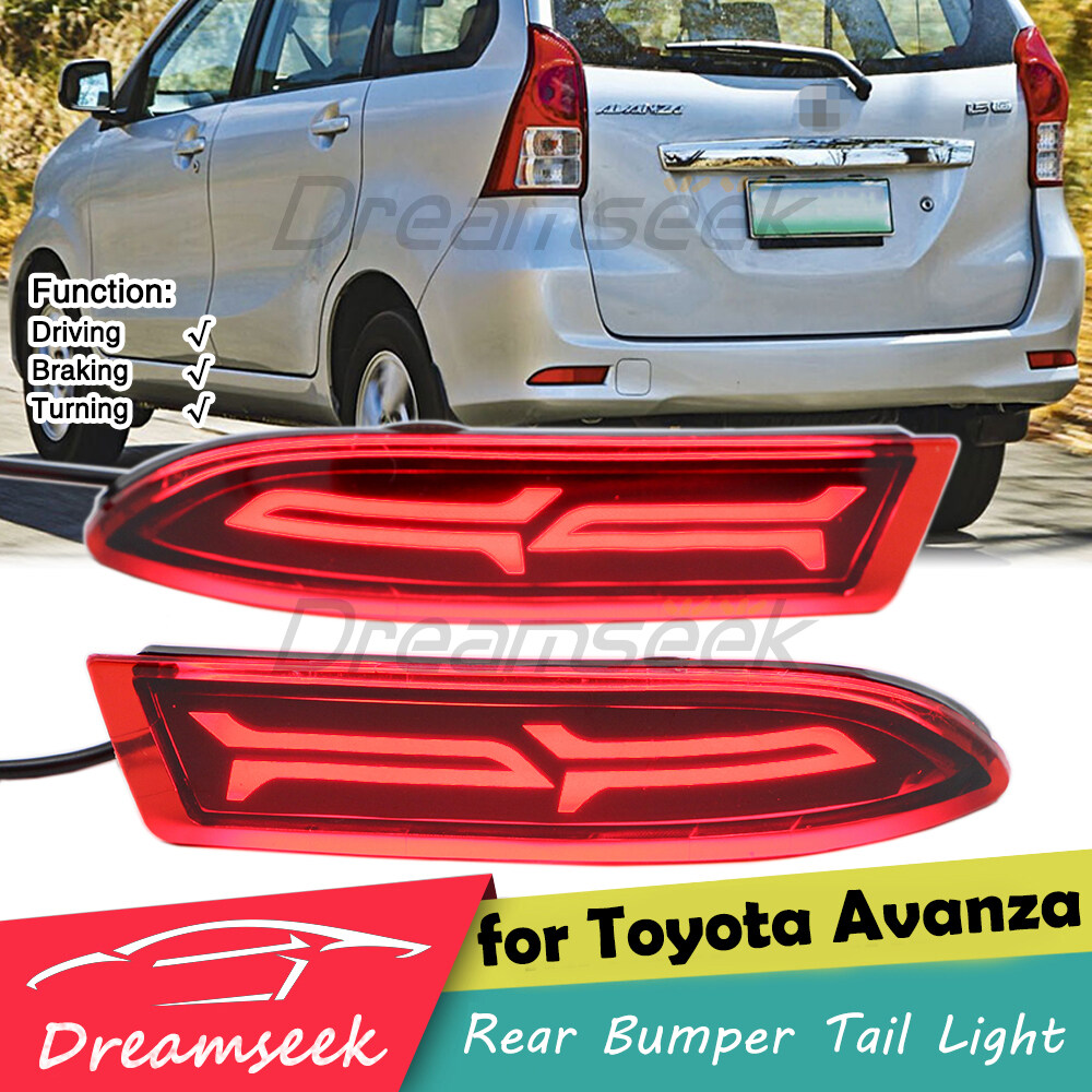 ไฟ LED สีแดงสะท้อนแสงด้านหลังกันชนไฟท้ายสำหรับ Toyota Avanza 2012-2021 ...