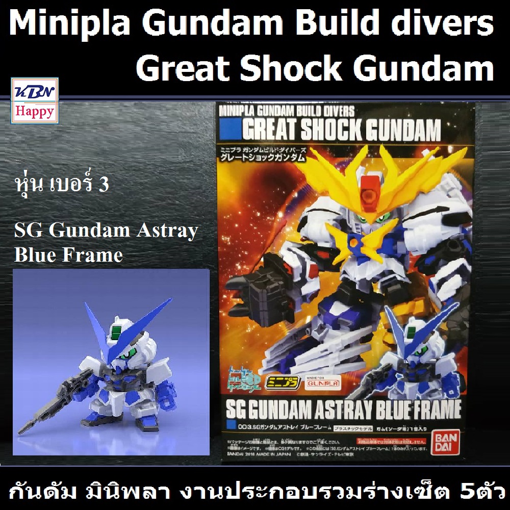Model SG Gundam Astray Blue Frame No.3 Mini-Pla Gundam Build Divers ...