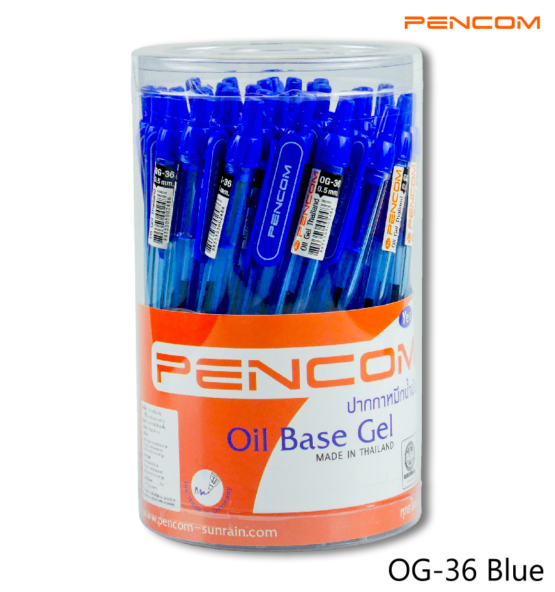 Pencom OG36-BL ปากกาหมึกน้ำมันแบบกด(รับใบเสร็จรบกวนแจ้งในแชท) | Lazada.co.th