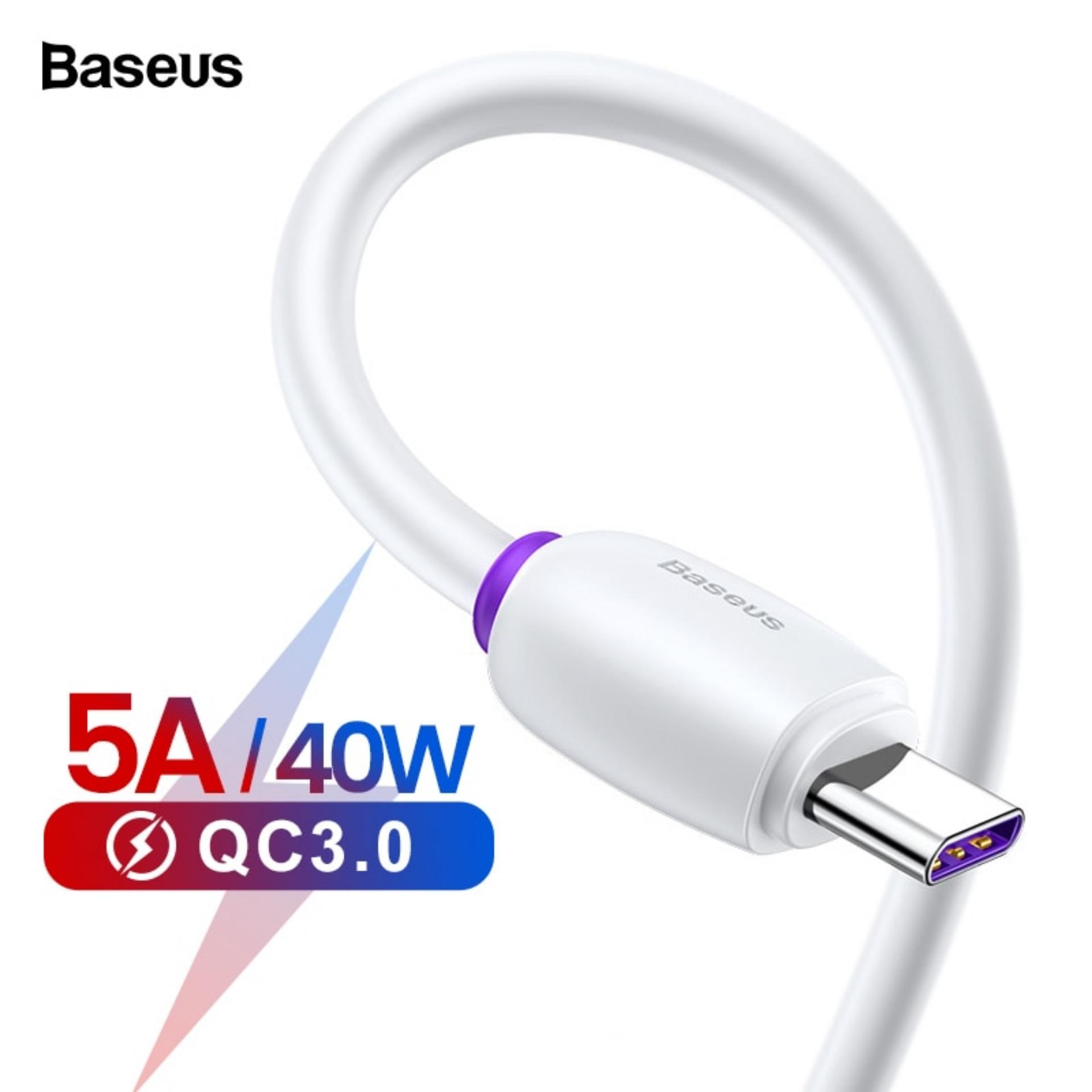 Baseus 5A/40W Fast Charge USB Type C Cable สายชาร์จเร็ว ความยาว 1เมตร ...