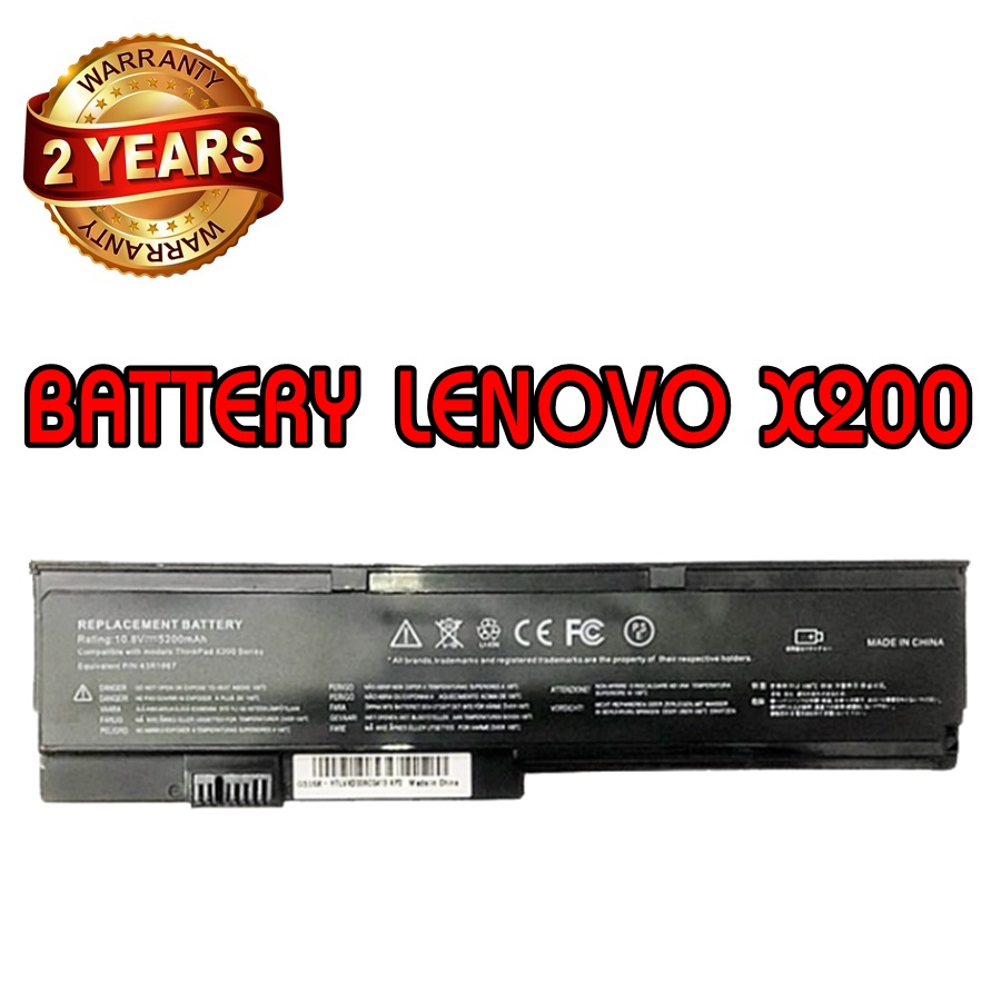 รับประกัน 2 ปี BATTERY LENOVO X200 แบตเตอรี่ เลอโนโว ThinkPad X200s ...