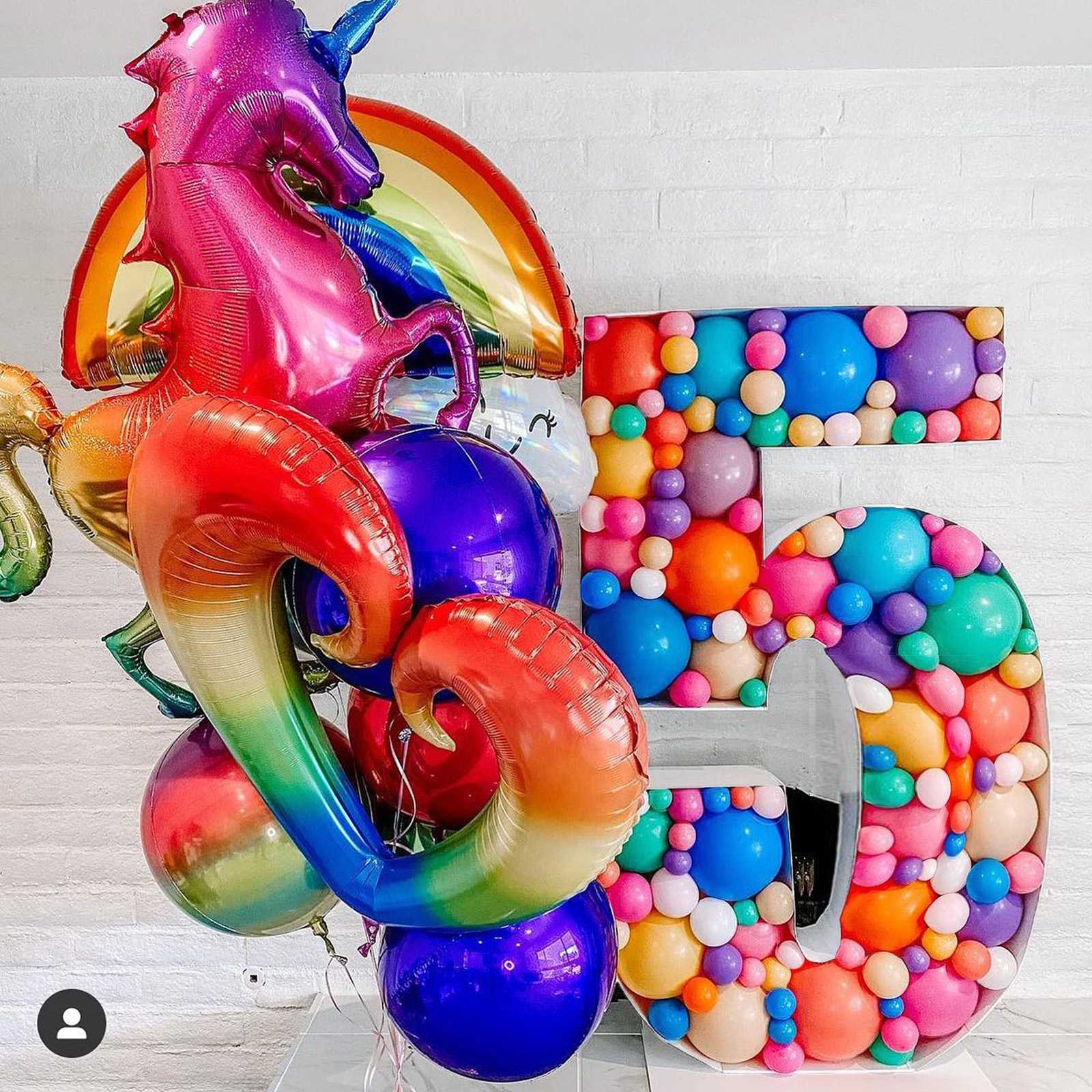 Pre-Cut 3ft Mosaic Number for Balloons,Senfaro Cut-out Marquee number ...