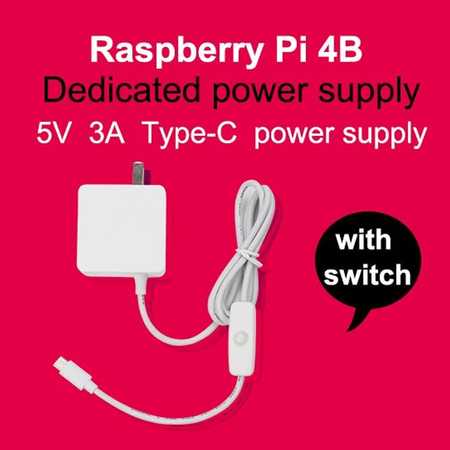 5V3A 5V/3A Raspberry PI 3 Model B+Plus Power Adapter ON/OFF Switch ...