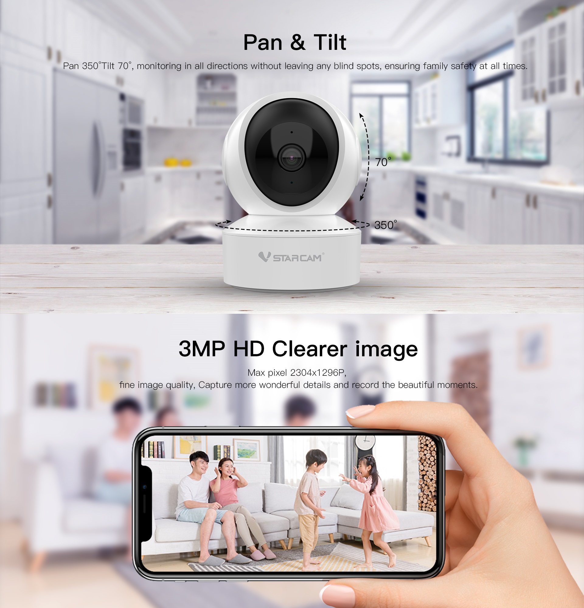 【VSTARCAM】CS49 SUPER HD 1296P 3.0MegaPixel H.264+ WiFi iP Camera กล้องวงจรปิด - Nuomi - ThaiPick